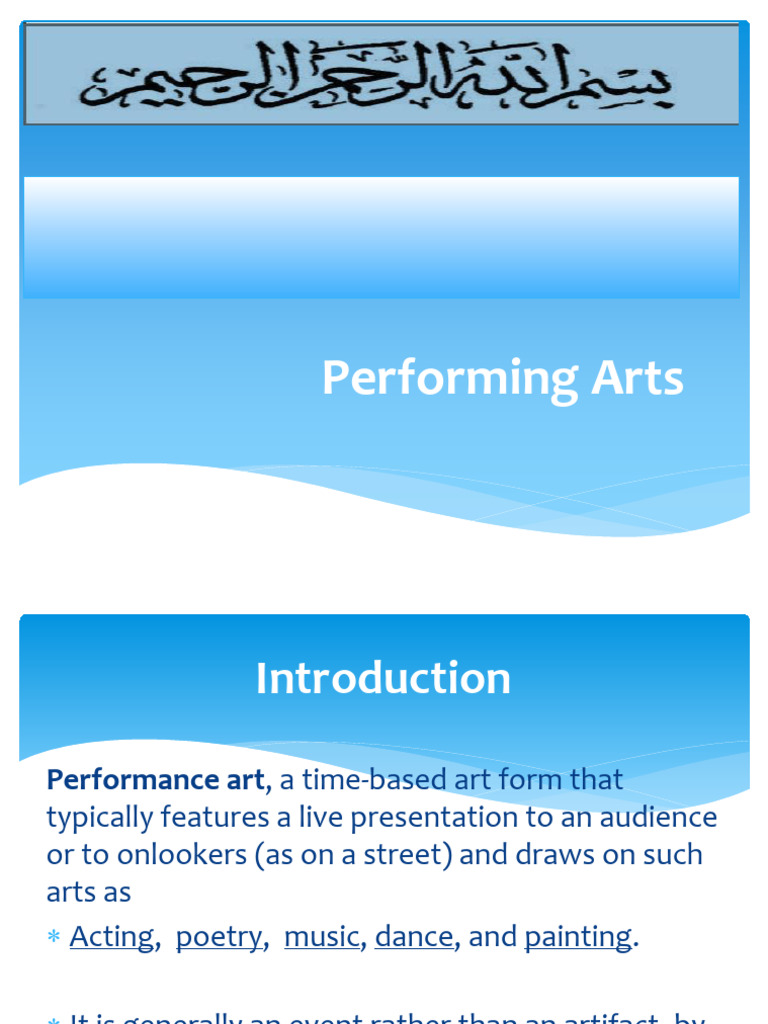 Performing Arts | PDF | Dances | Theatre