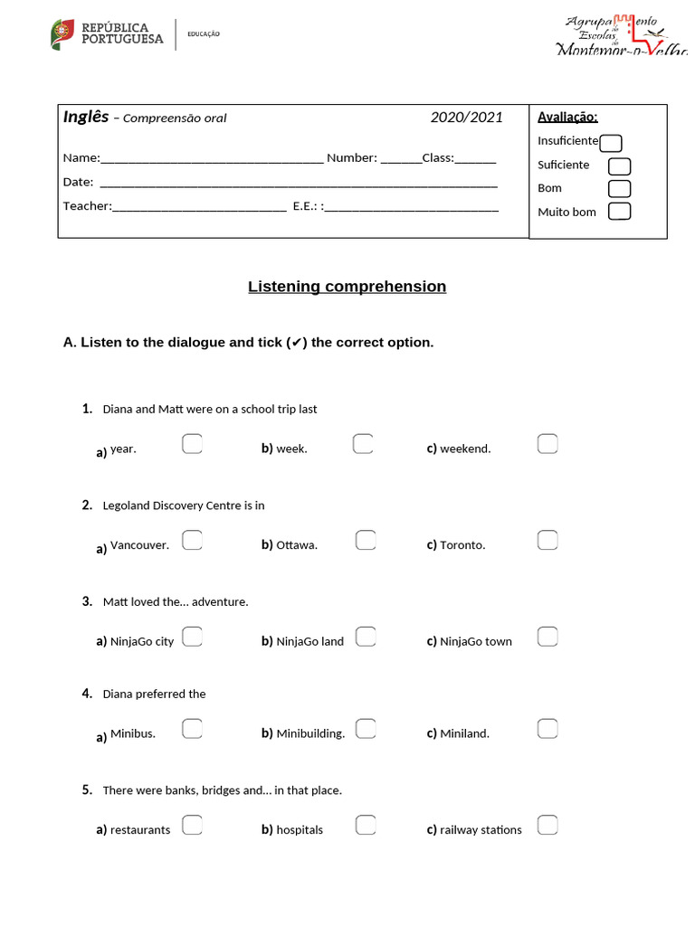 Listening Comprehension April | PDF | Language Arts & Discipline