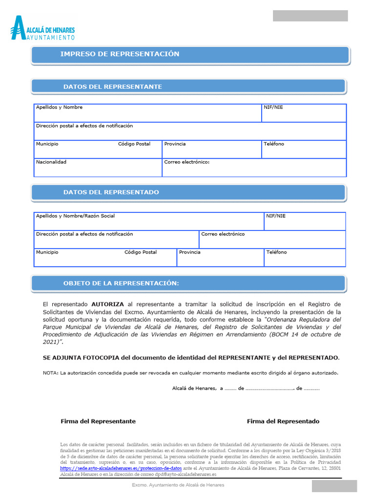 Documento de representación | PDF | Documento de identidad
