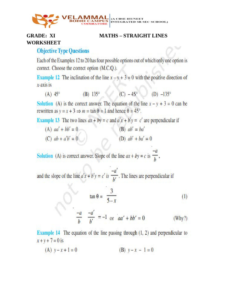 grade 11 maths revision work sheet | PDF