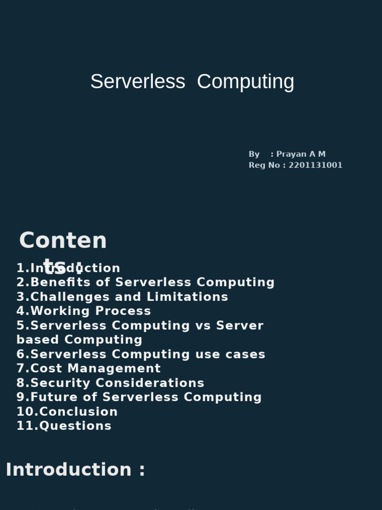 Serverless-Computing 2.pptx - 20240926 - 131955 - 0000 | PDF | Scalability | Internet Of Things