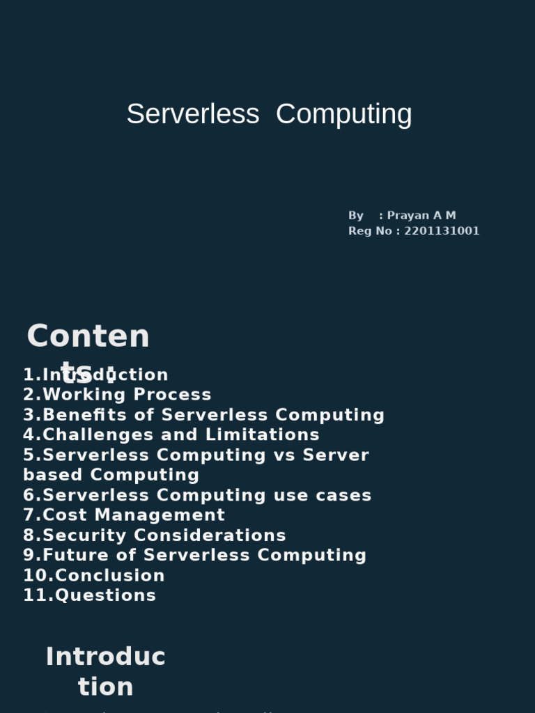 Serverless Computing 2 Pptx 20240926 103230 0000 Pdf Internet Of Things Scalability
