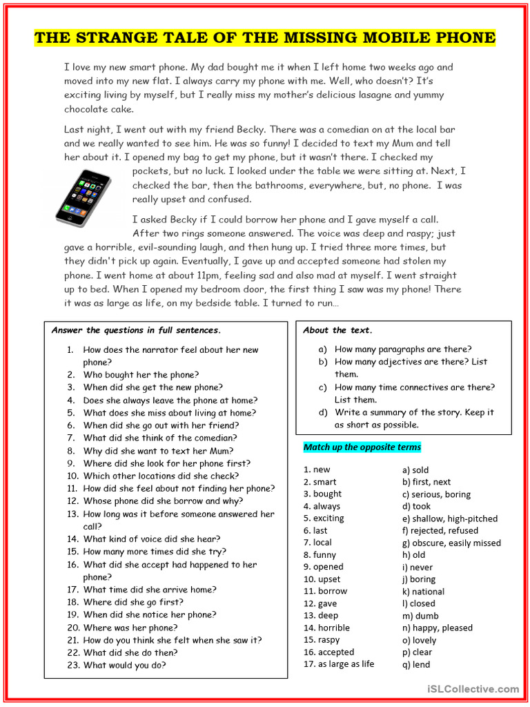 The Strange Tale of the Missing Phone | PDF