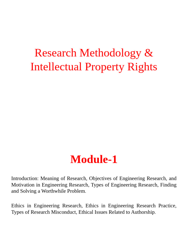RM & IPR | PDF | Quantitative Research | Methodology RM & IPR | PDF | Quantitative Research | Methodology