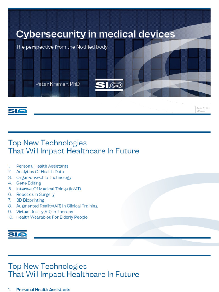 Cybersecurity in Medical Devices | PDF | Medical Device | Computer Security