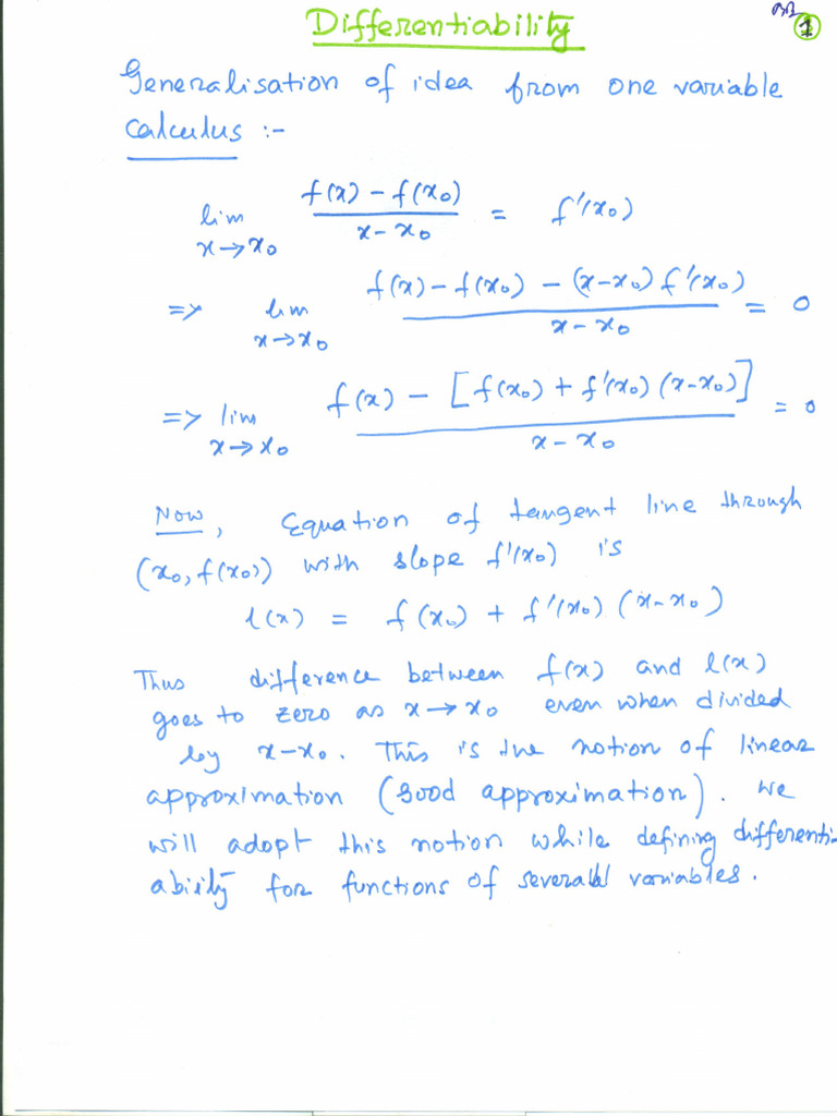 Differentiability SRV BB | PDF