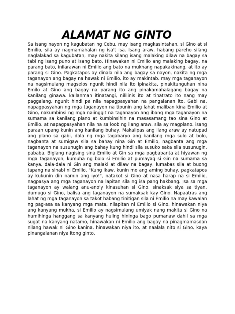 Alamat NG Ginto | PDF