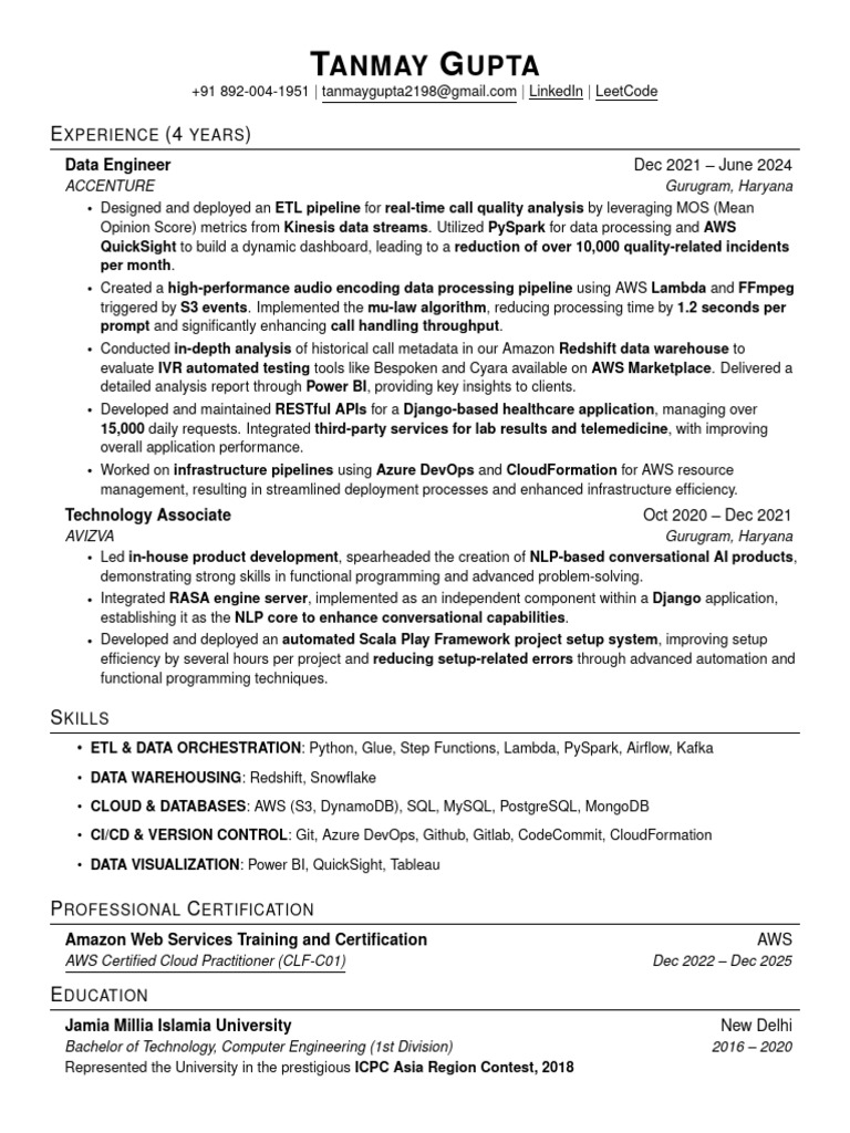 TANMAY_GUPTA | PDF | Amazon Web Services | Apache Spark