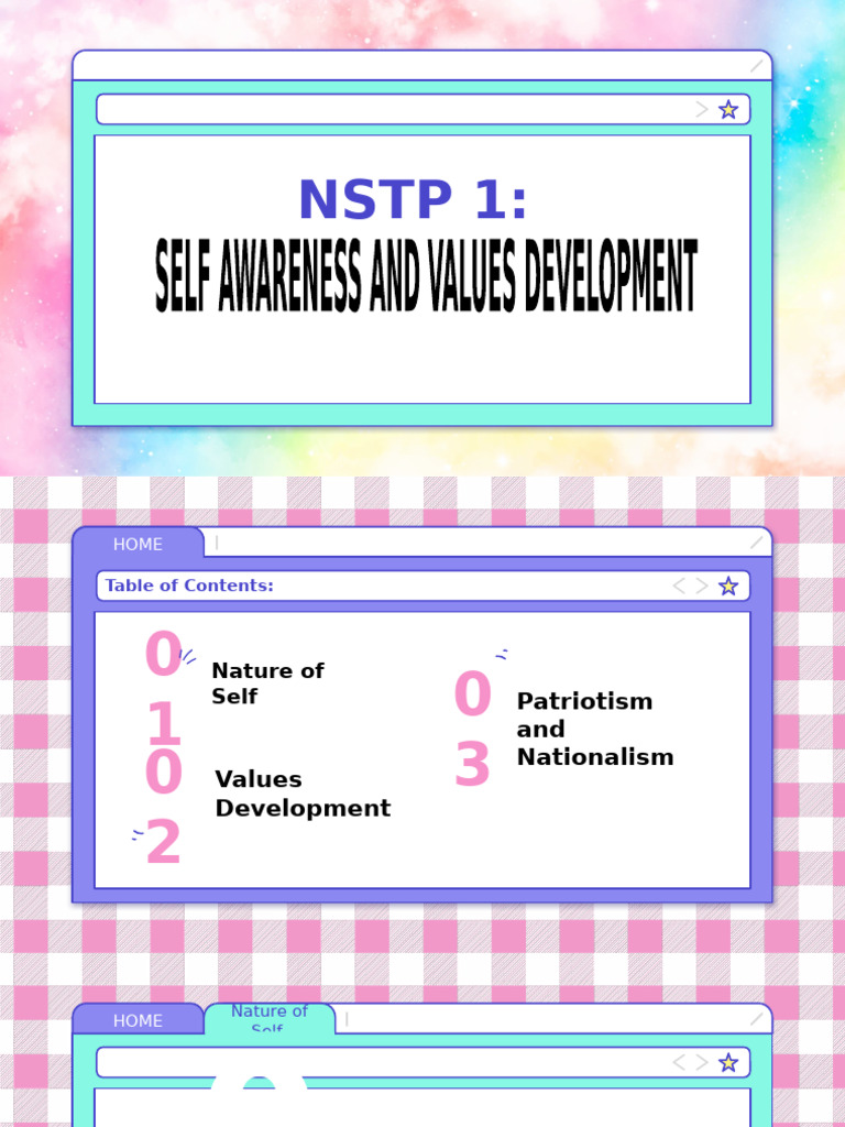 Self Awareness And Values Development Pdf Self Concept Social