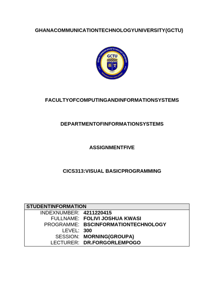 JOSHUA | PDF | Computer Programming