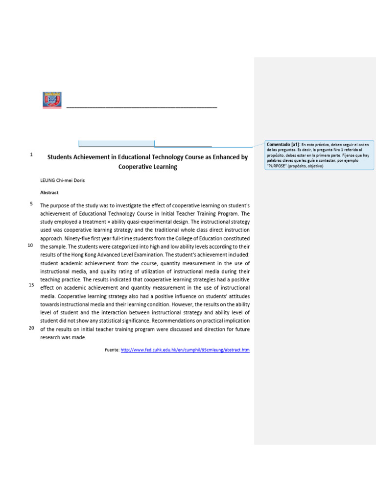 PRACTICA DEL ABSTRACT | PDF | Behavior Modification | Cognition