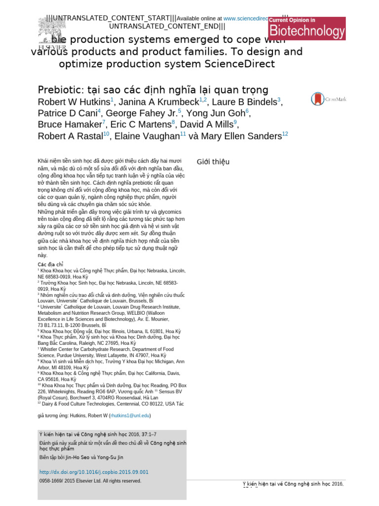 Prebiotics Why Definitions Matter PDF | PDF