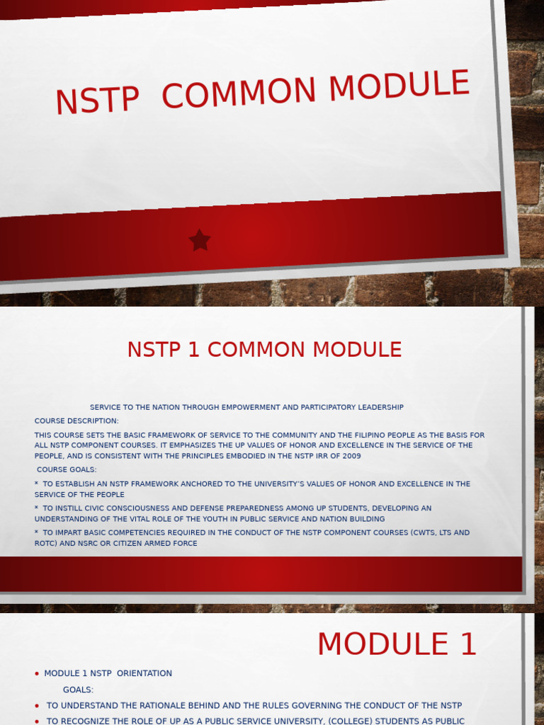 Common Module NSTP | PDF | Survey Methodology | Needs Assessment