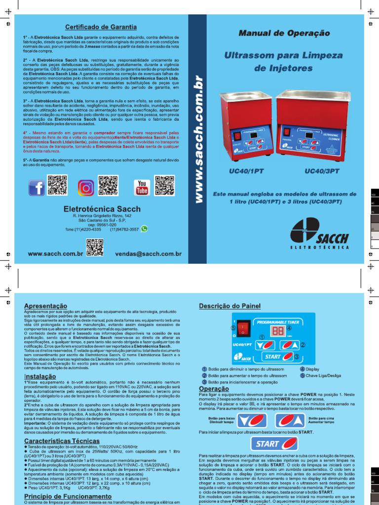 Manual Uc40-1pt e Uc40-3pt | PDF