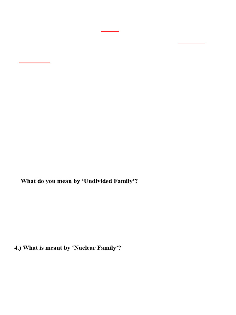 Family lesson notes | PDF | Family | Social Institutions