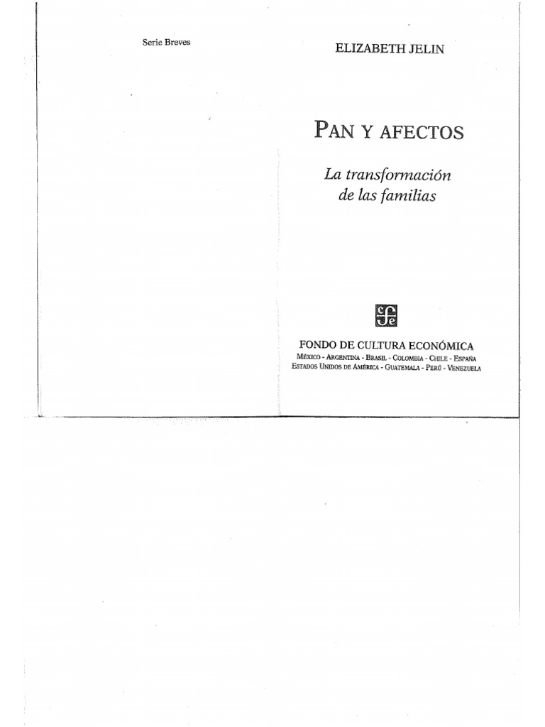 Jelin - Pan y Afectos | PDF