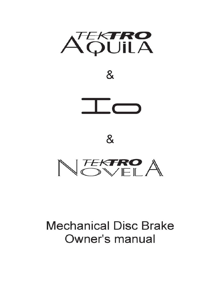 TEKTRO_Aquila&Io_DiscBrake | PDF