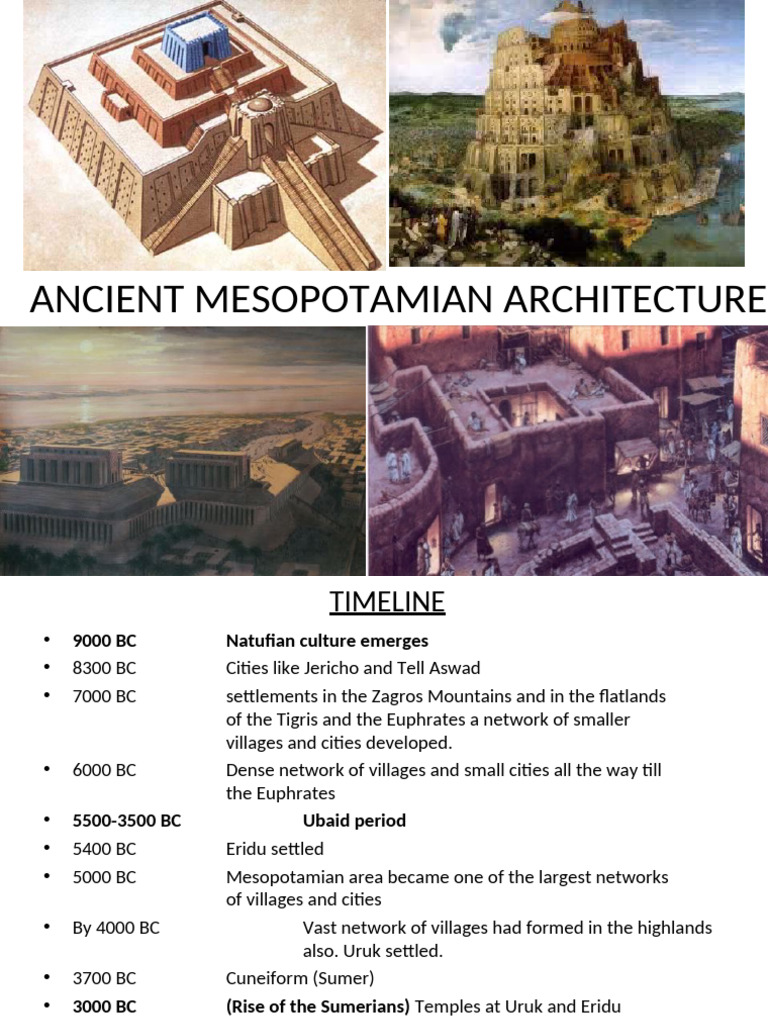 Ancient Mesopotamian Architecture Overview | PDF | Mesopotamia | Sumer