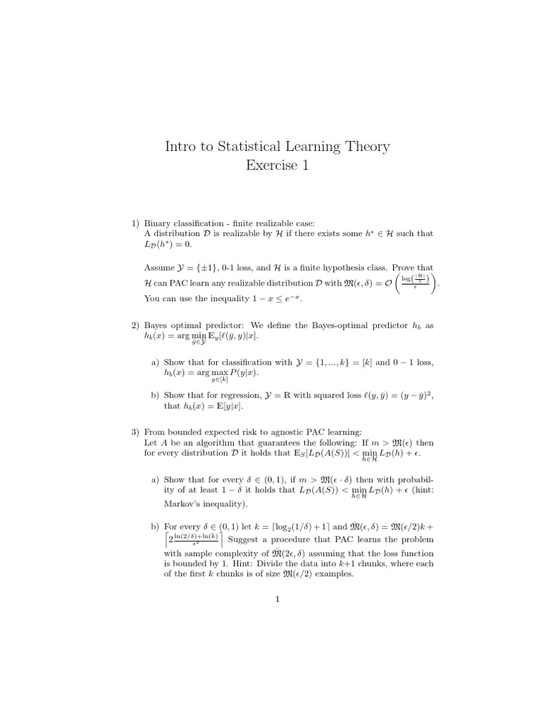 PAC Learning in Statistical Theory | PDF