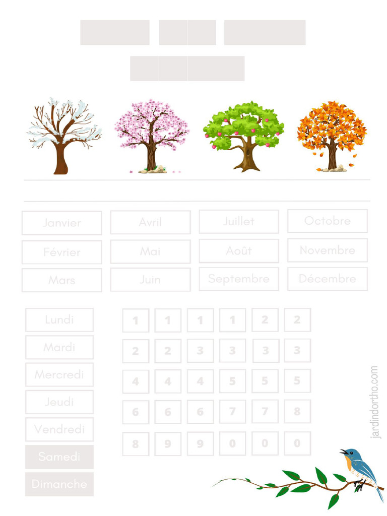 Calendrier Perpétuel - Jardindortho | PDF