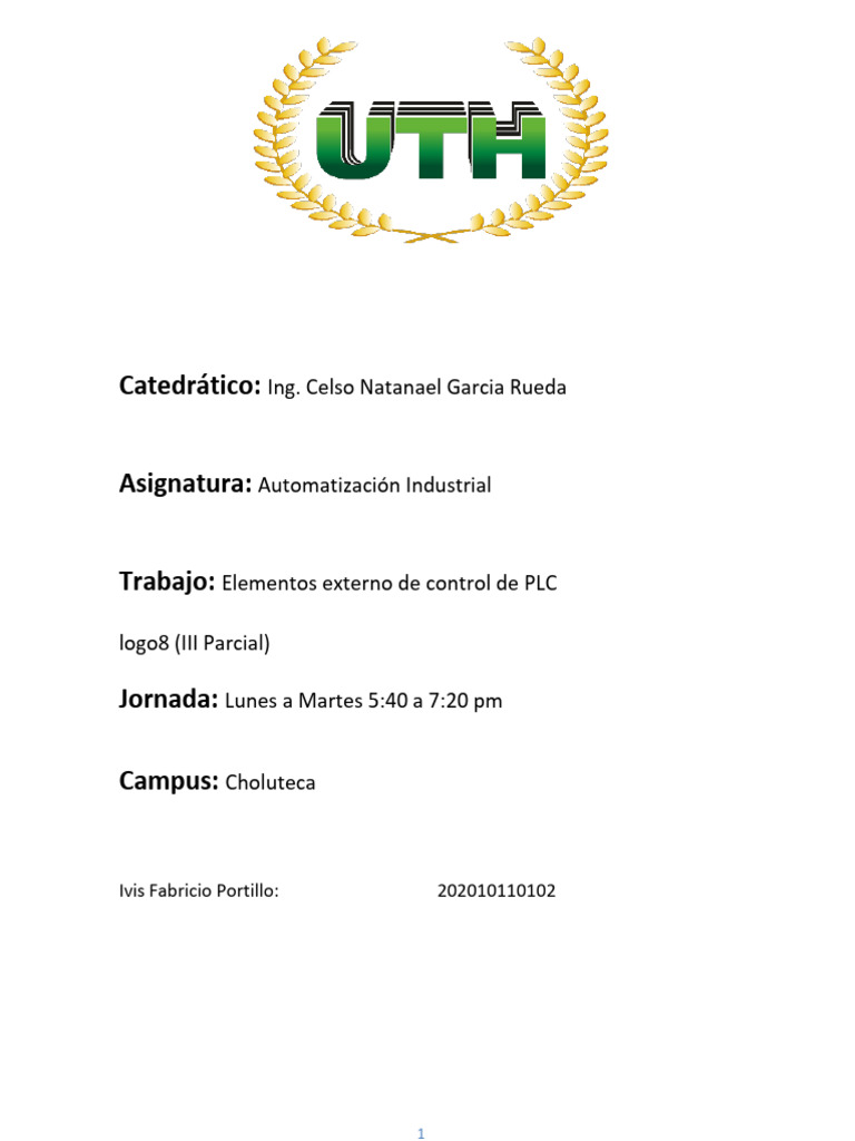 Tarea Elementos Externo de Control de PLC Logo8 | PDF | Cambiar | Relé