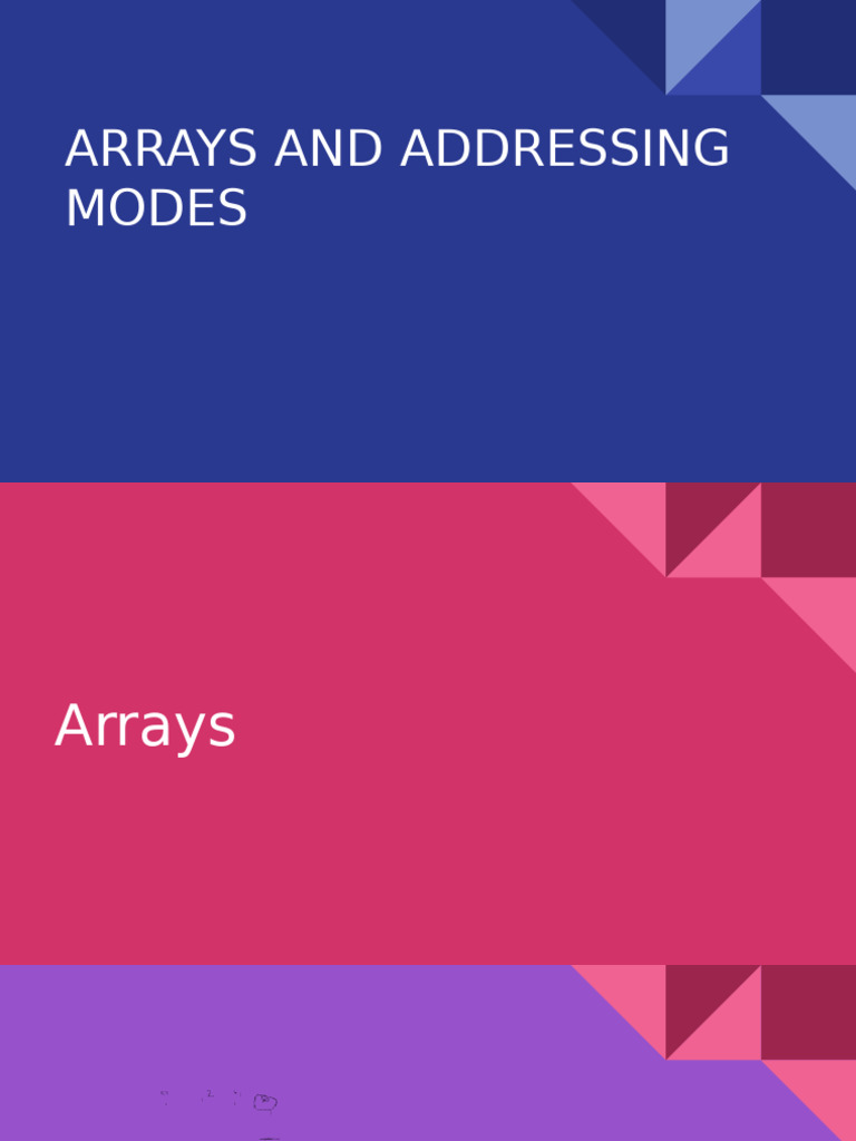 Lec6 - Arrays and Addressing Modes | PDF | Computer Programming | Computer Hardware