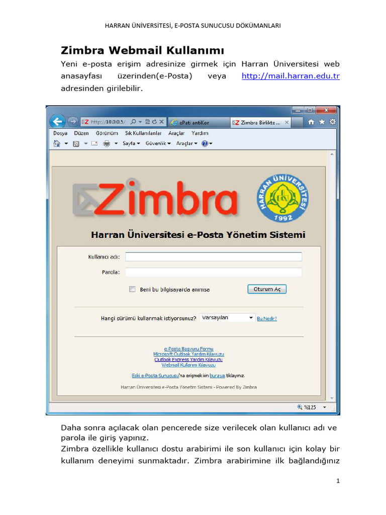 Zimbra Kullanimi-22122014 | PDF