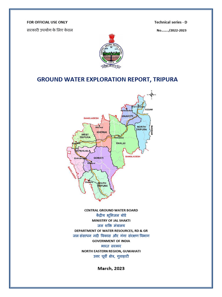 Ground Water Exploration Report J TRIPURA J 2022-23 | PDF | Groundwater ...