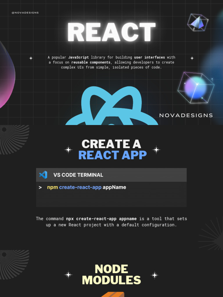 Creating React Apps with Nova Designs | PDF | Java Script | Mobile App