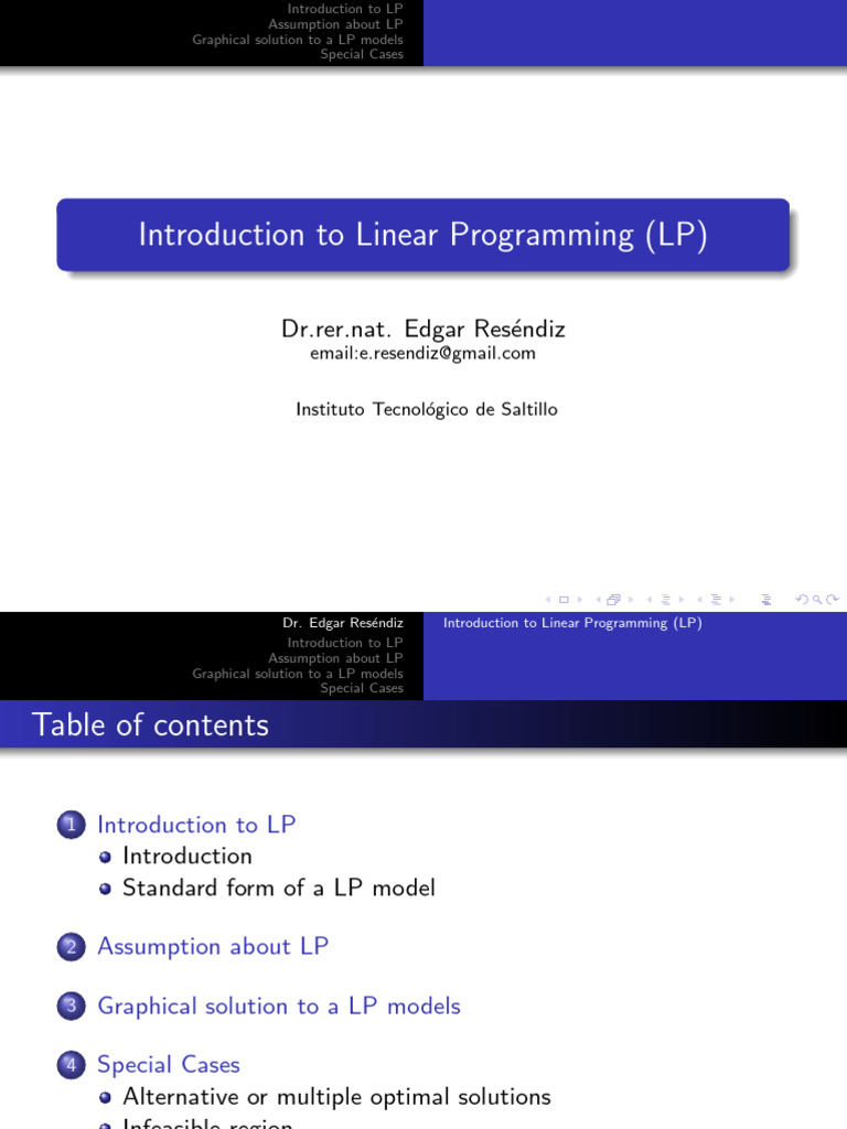 Sesion1a Pdf Linear Programming Mathematical Optimization 