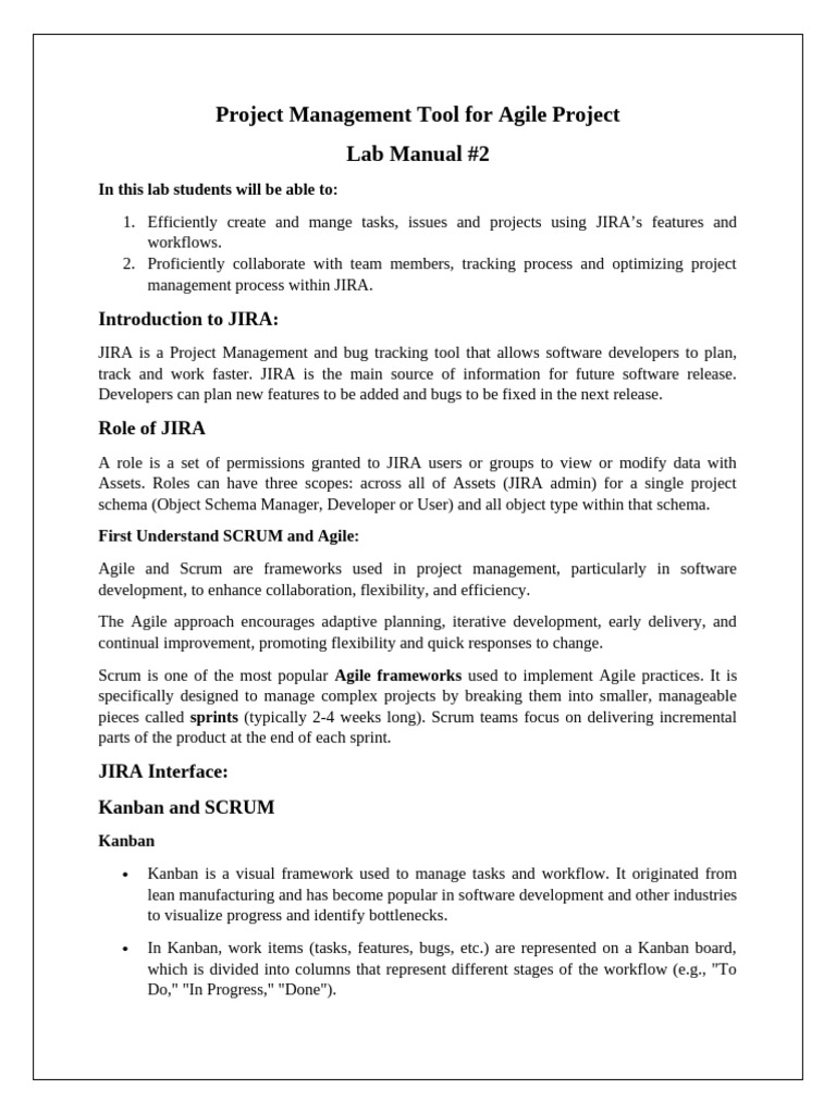 SCD Lab 3 Manual JIRA | PDF | Scrum (Software Development) | Agile Software Development