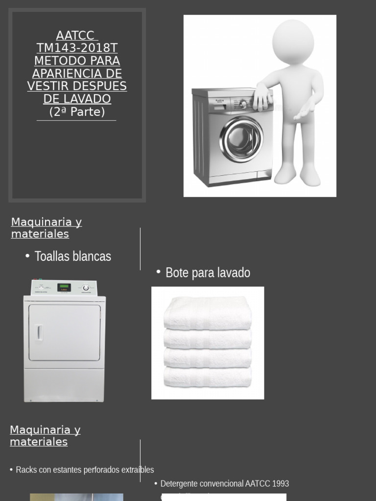 Presentacion Alex Aatcc 143 | PDF | Secadora de ropa