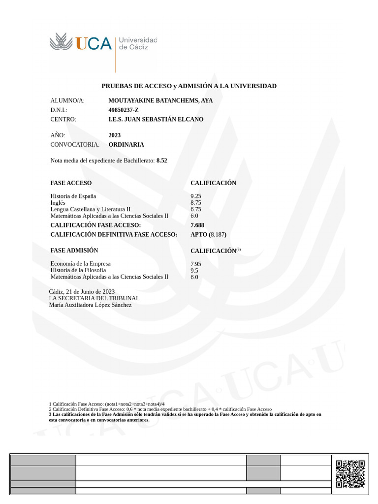 Pruebas de Acceso y AdmisiÓn a La Universidad | PDF