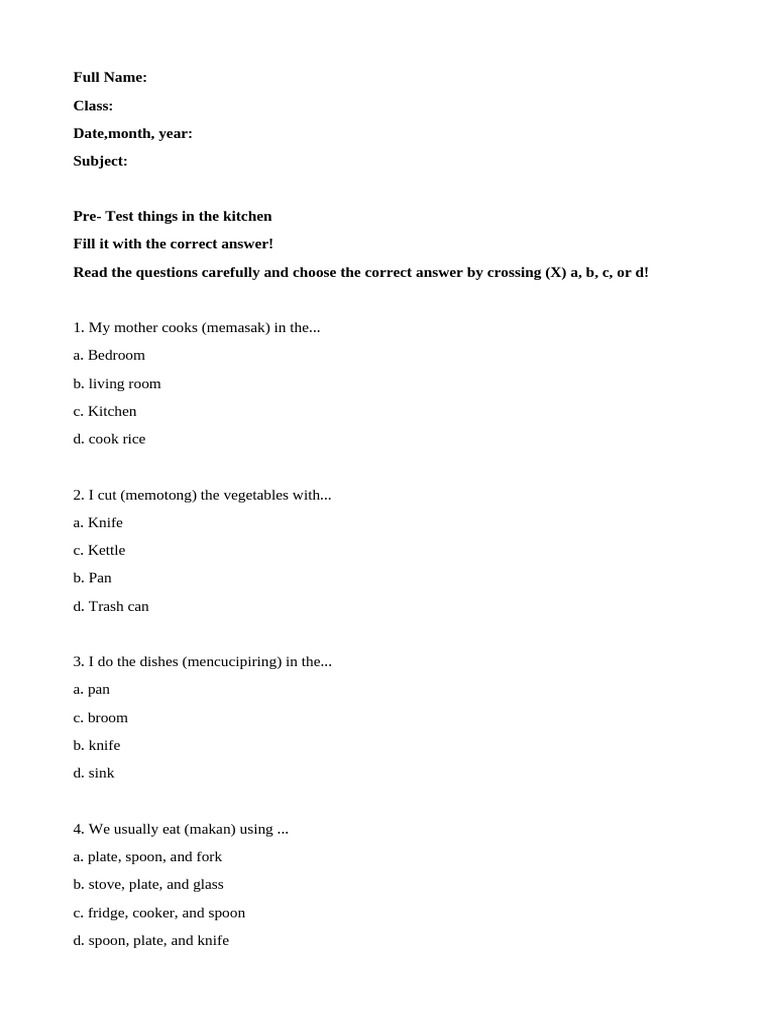 Pre Test Post Test Control Class | PDF