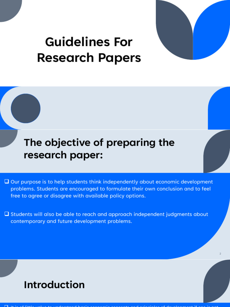 Guidelines For Research Papers | PDF | Cognition | Science