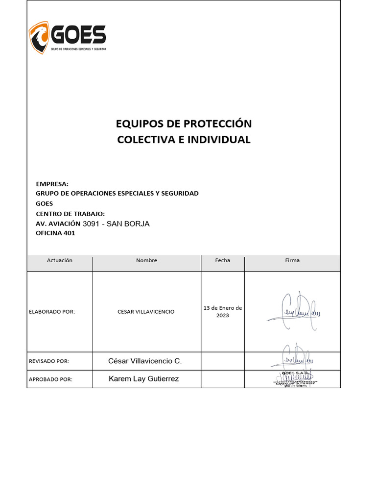 Epp Colectivo e Individual | PDF | Equipo de protección personal | Business