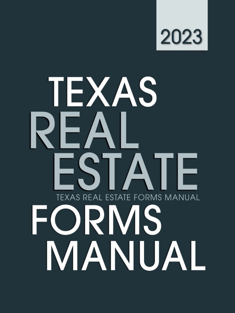 Texas Real Estate Forms Manual 2023 | PDF | Deed Of Trust (Real Estate ...