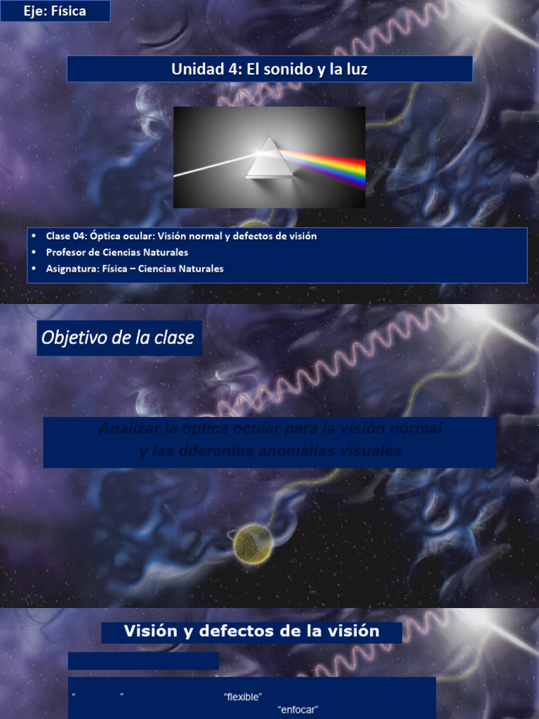 Clase 4 - -ptica ocular - vis--n normal y defectos de visi-n | PDF | Ojo humano | Percepción visual