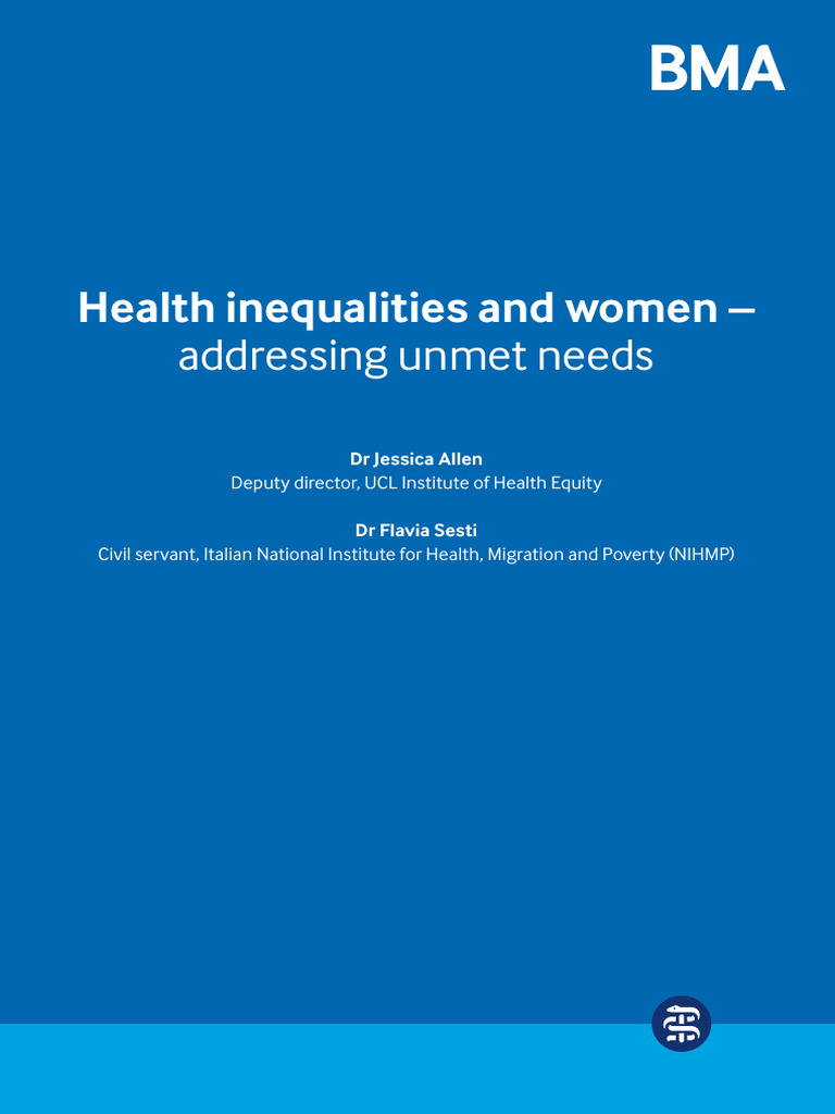 Bma Womens Health Inequalities Report Aug 2018 | PDF | Dementia | Health Equity