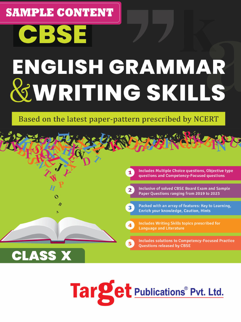 Sample PDF of Class 10 Cbse English Grammar Writing Skills Sample ...