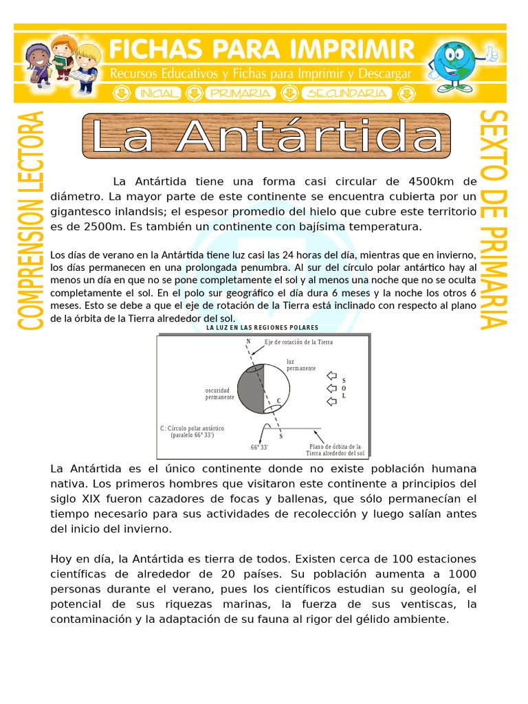 La-Antártida-para-Sexto-de-Primaria | PDF | Antártida | Mar