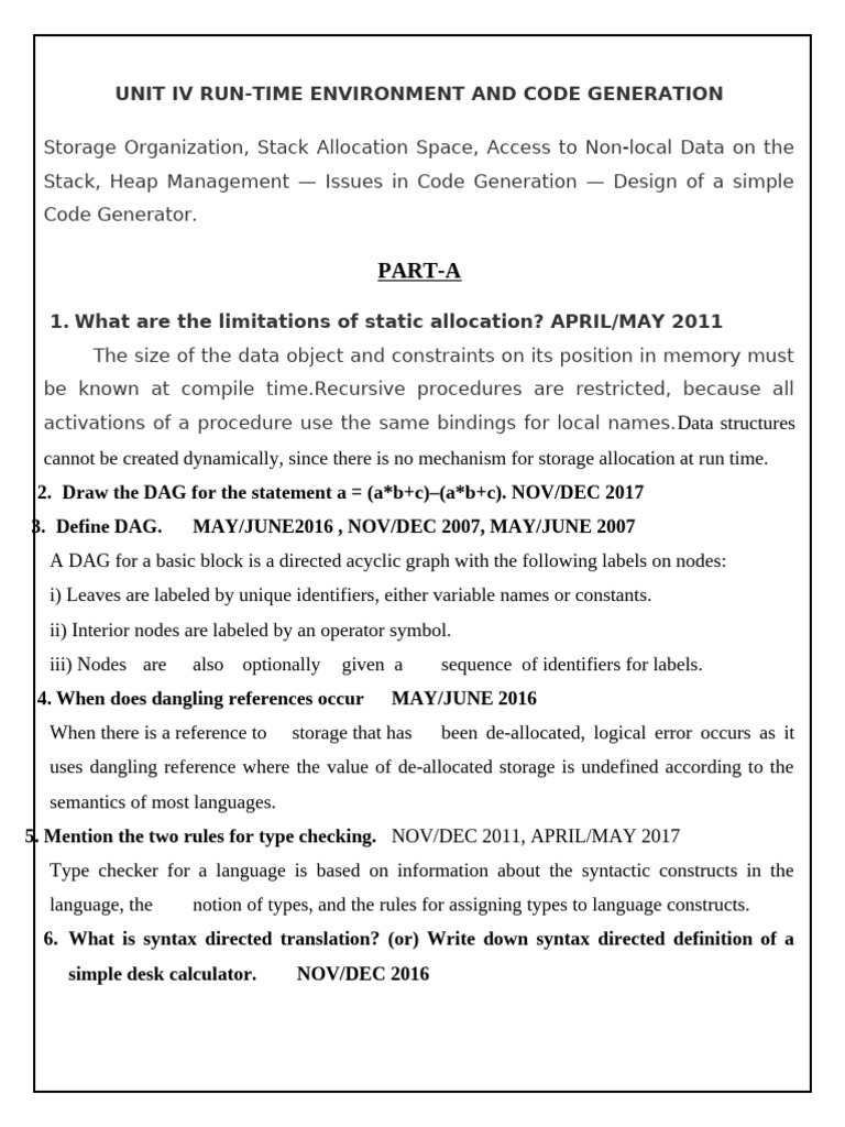 UNIT IV RUN | PDF | Variable (Computer Science) | Computer Programming UNIT IV RUN | PDF | Variable (Computer Science) | Computer Programming