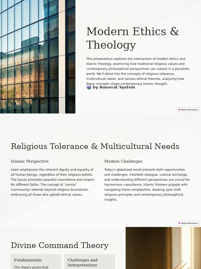 Modern Ethics and Theology | PDF | Morality | Religious Pluralism
