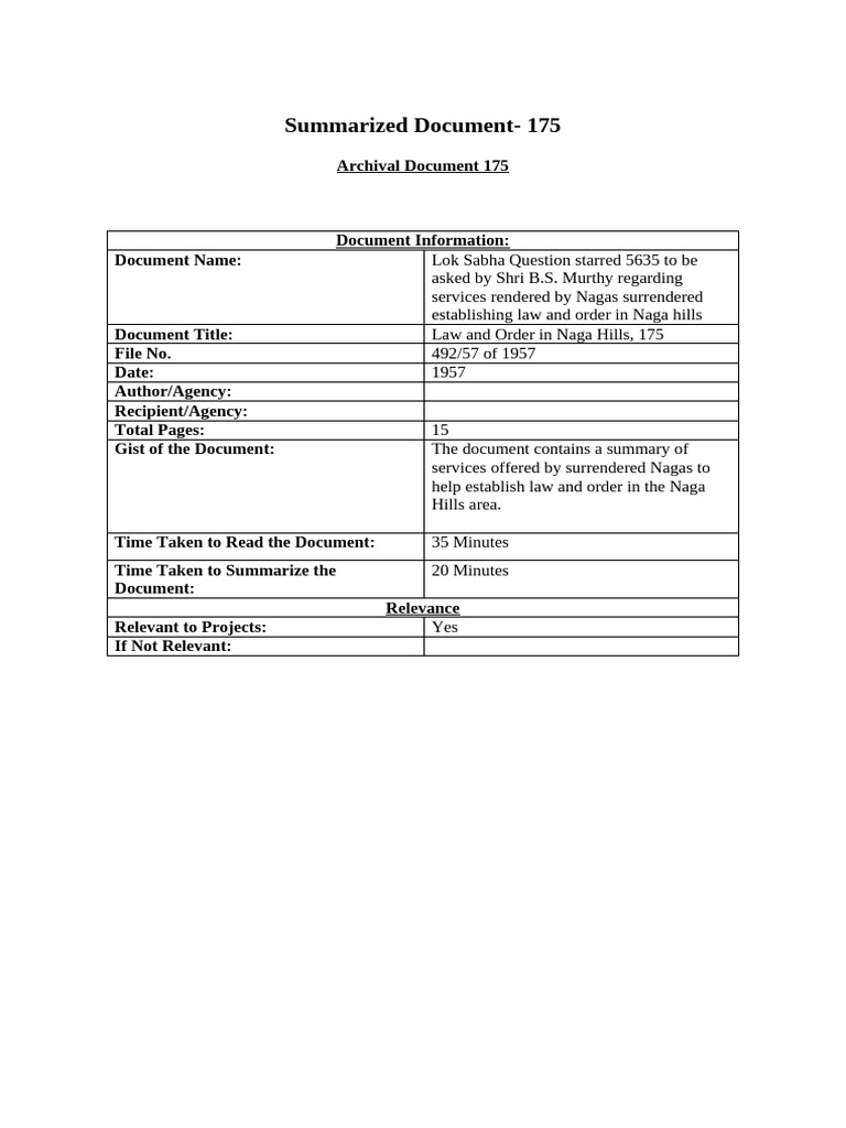 Summarized Document - 175 | PDF | Justice | Crime & Violence
