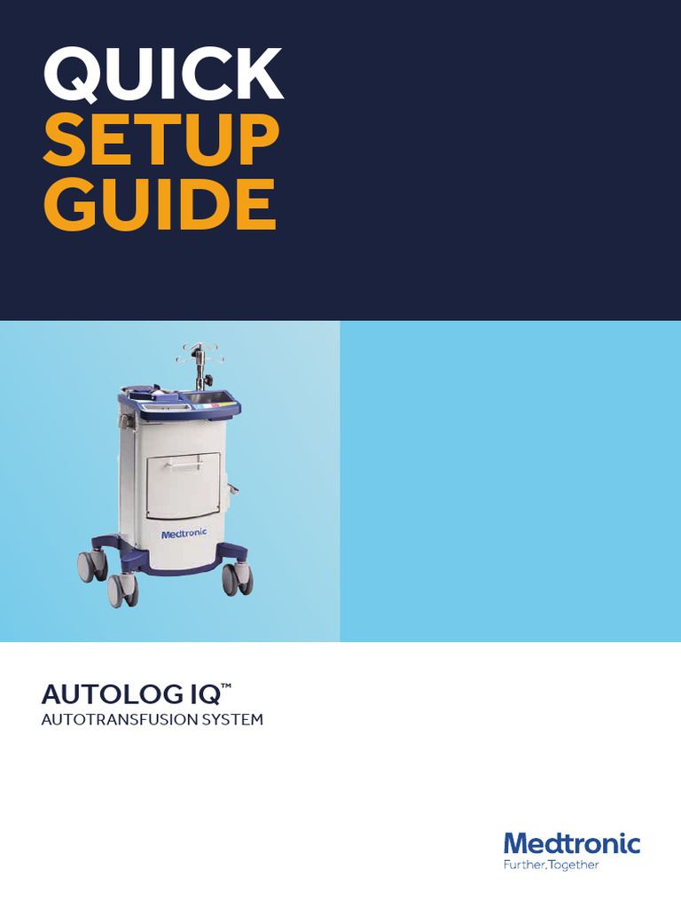 Medtronic Autolog Quick Setup Guide | PDF | Equipment | Manufactured Goods