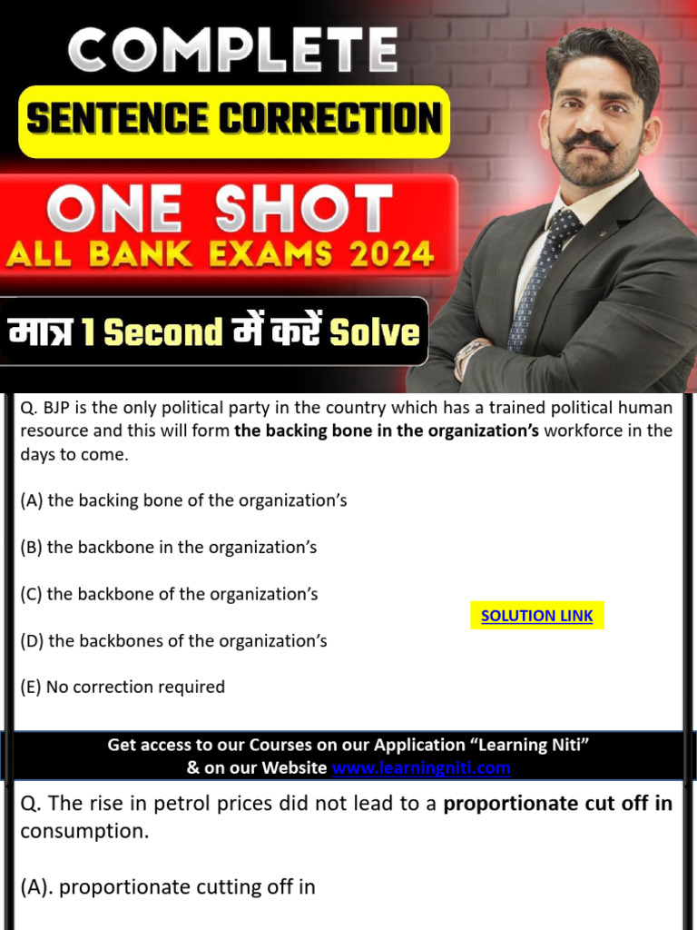 Sentence Correction | PDF