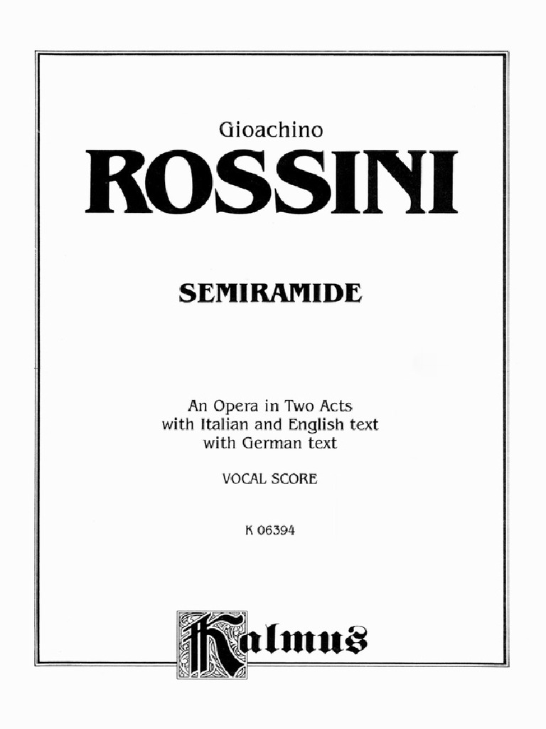 Semiramide | PDF