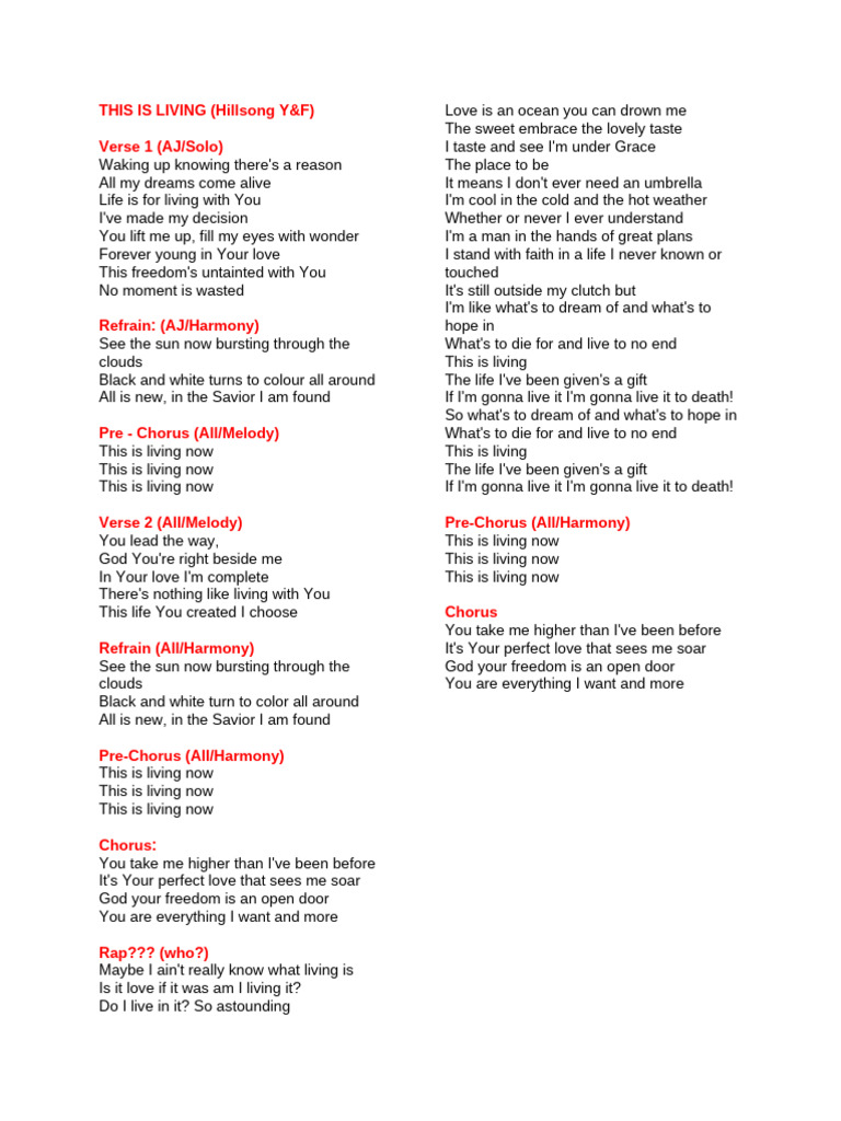 Song Lyrics and Dynamics 070724 3 | PDF | Song Structure | Religious ...