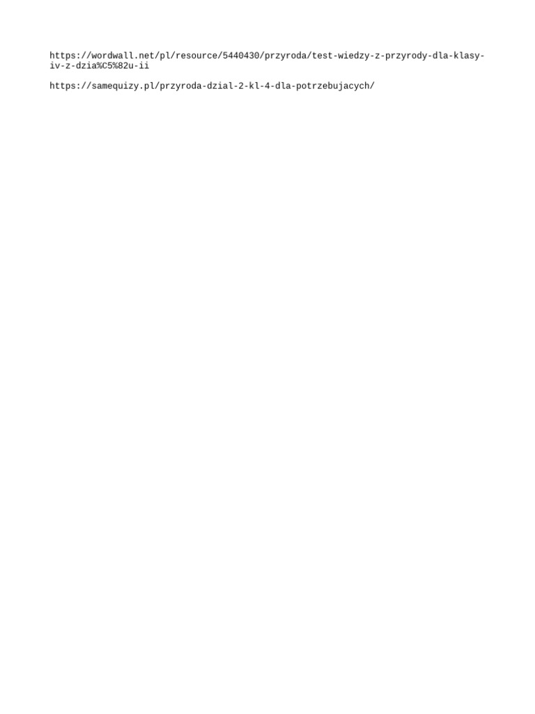 Przyroda Dział 2 | PDF