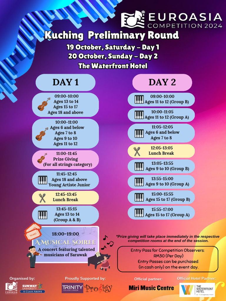 Schedule & Order of Performance | PDF | Classical Music